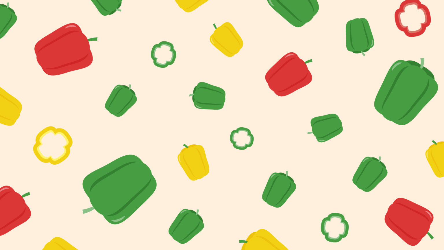 パプリカ・ピーマンの柄背景(6種) | OKUMONO