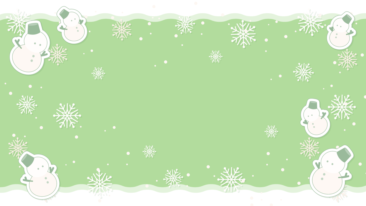 雪だるまのフレーム背景(9種) | OKUMONO