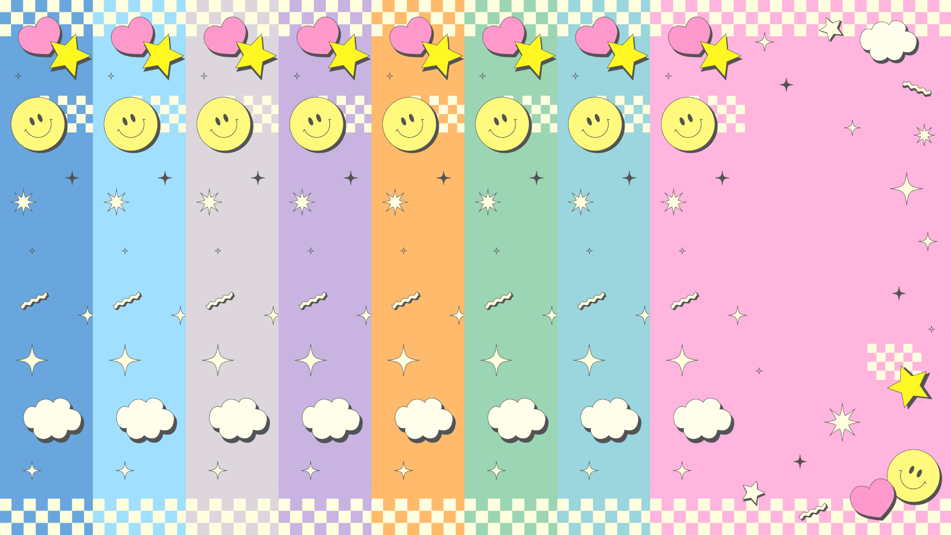 レトロポップな背景2-縦(8種) | OKUMONO